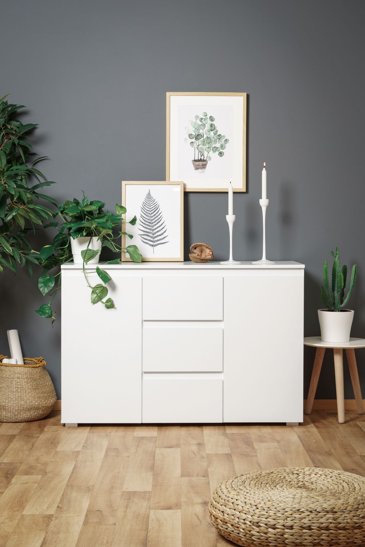 Sideboard INGAMAR 4 | Honigeiche-Weiß | 457365-1