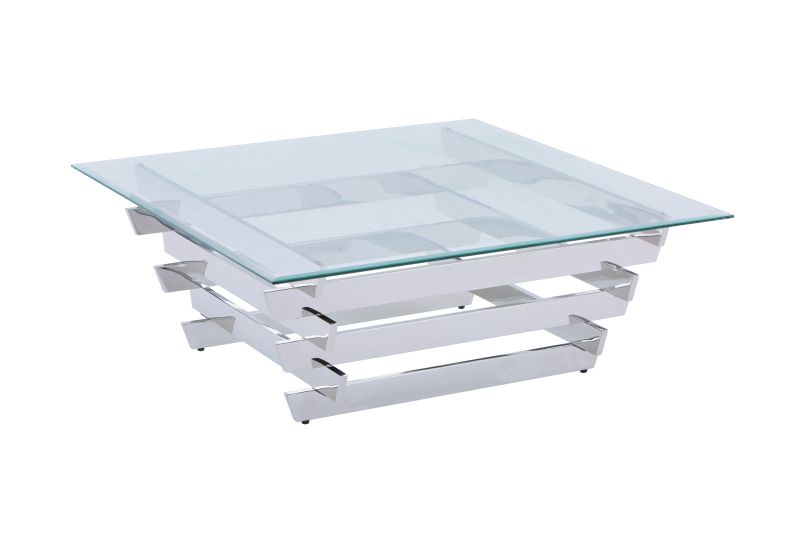 Couchtisch C84-80 | transparent-verchromt | 524257-0