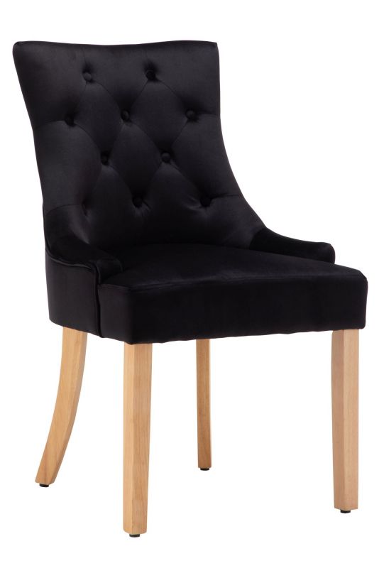 Stühle 2er-Set WEVELGEM | schwarz-natur | 510762-2